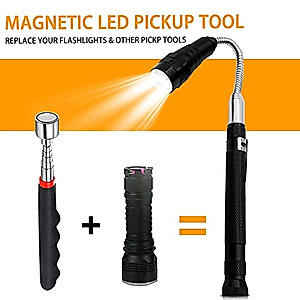 Christmas Stocking Stuffers Unique Gifts for Men, UPSIME LED Telescoping Magnetic Pickup Tool, Cool Gadgets for Men Dad, Husband, Boyfriend, Stepdad Who have Everything