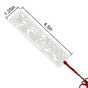 Houchu Metal Bookmarks Creative School Supplies Page Label Students Stationery Page Holder Learn Supplies Chinese Retro Style Book Page Marker(E)