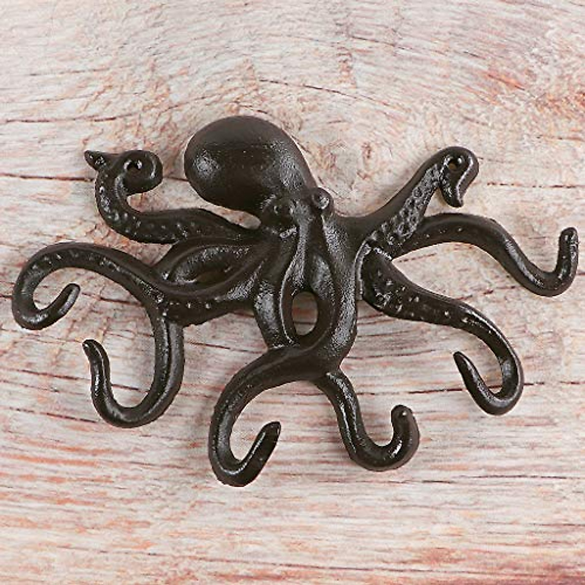MDLUU Octopus Hook, Nautical Wall Hook, Antique Key Holder Hook, Cast Iron Hook for Coat, Hand Towel, Bathrobe, Jacket