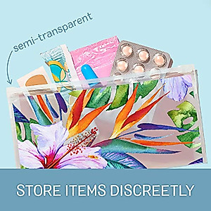 Ziploc Reusable Travel Makeup and Accessory Bags, Boho Collection, Skinny Size, 5 Count
