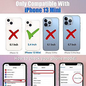 Coralogo for iPhone 13 Mini Case Cute Cartoon Malio Japanese Game Character Funny Cover Red Mushroom Designer Cool Fun Men Teens Boys Bumper Phone Cases Clear Design for iPhone 13 Mini 5.4"