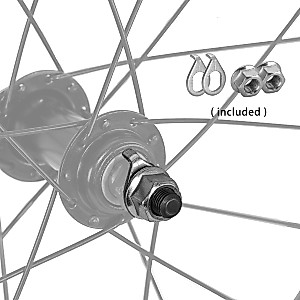 JOYSTAR 14 Inch Kids Bike Front Wheels Replacement with 14 Inch Air Rubber Tire Black Don't Fit with Huffy Bike