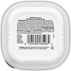 CESAR Adult Soft Wet Dog Food Filets in Gravy Filet Mignon Flavor, (24) 3.5 oz. Trays