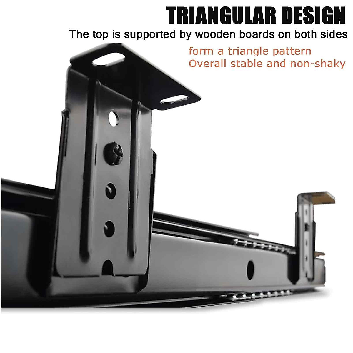 Underdesk Keyboard/Mouse Tray, Under Desk Tray Slide Out, Made of Metal Steel, Reserve Pen Tray, Steel Keyboard Tray Can Rotate 360°, Ordinary Model/Mold Beam Model