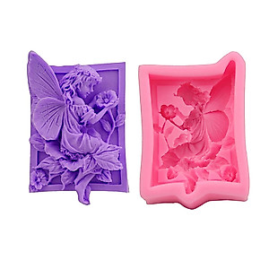 Soap Molds,Silicone Molds Angel Girl 3D Flower Fairy .Soap Molds for Soap Making Angel Soap Molds for Handmade Soap DIY Cake Baking Art Craft Decoration by Tecoail