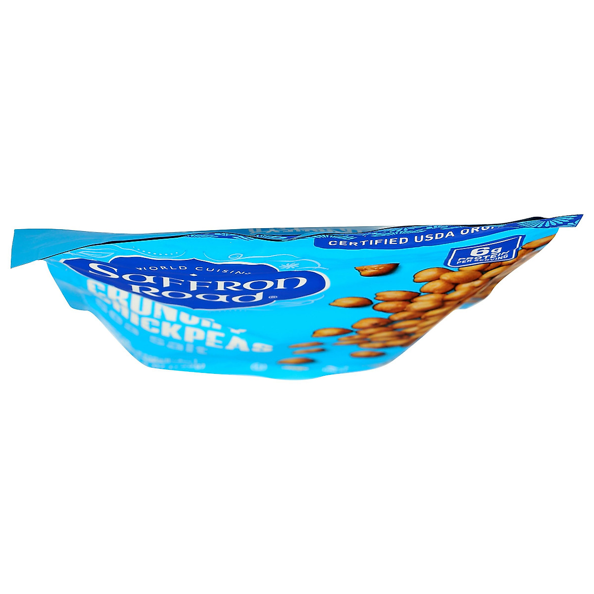 Saffron Road Organic Sea Salt Crunchy Chickpea Snack, 6oz - USDA Organic, Gluten Free, Non-GMO, Halal, Kosher, Vegan