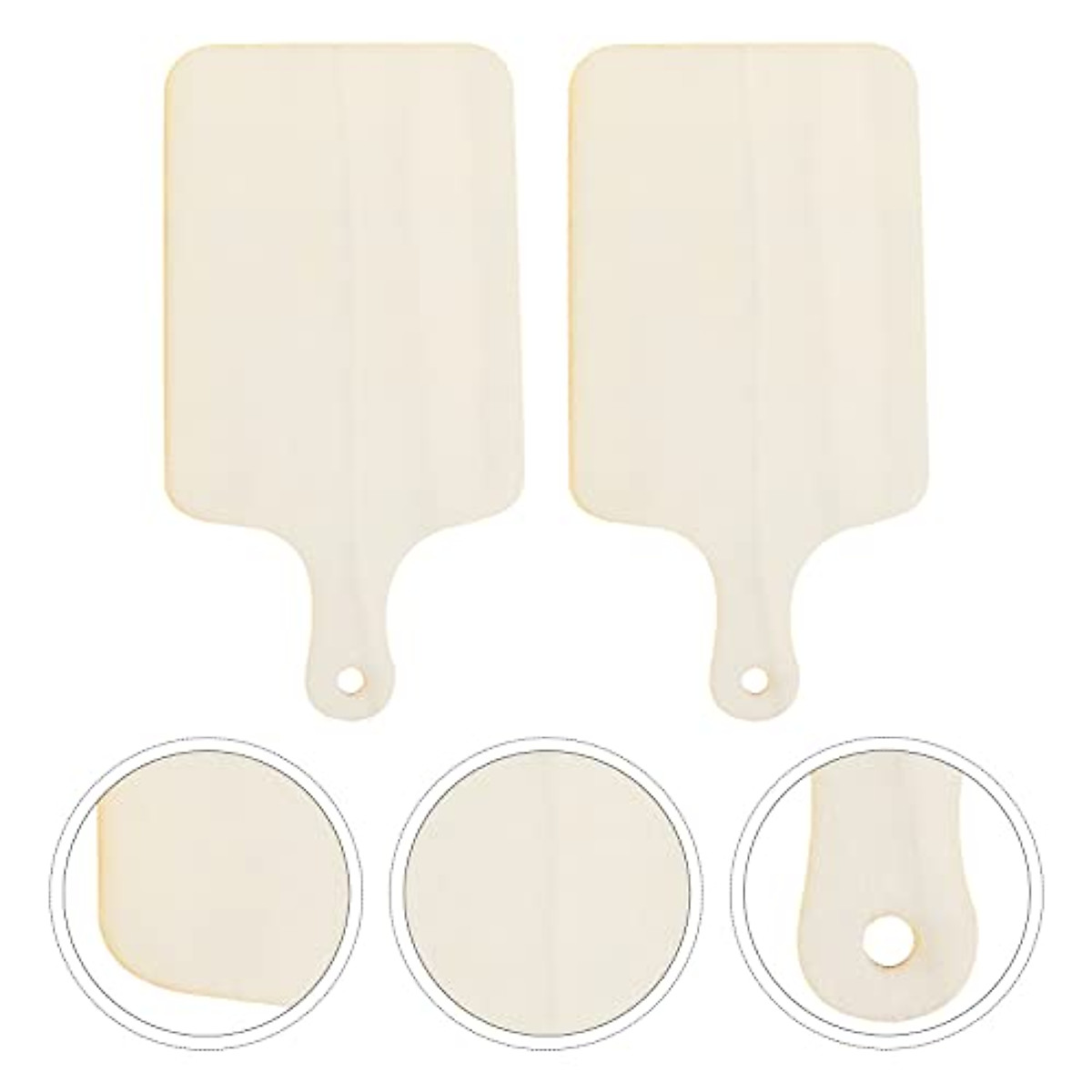 Mini Unfinished Wooden Cutting Board: Small Wooden Chopping Board 2pcs Rustic Serving Paddle with Handle Individual Charcuterie Board Cheese Board for Christmas Holiday