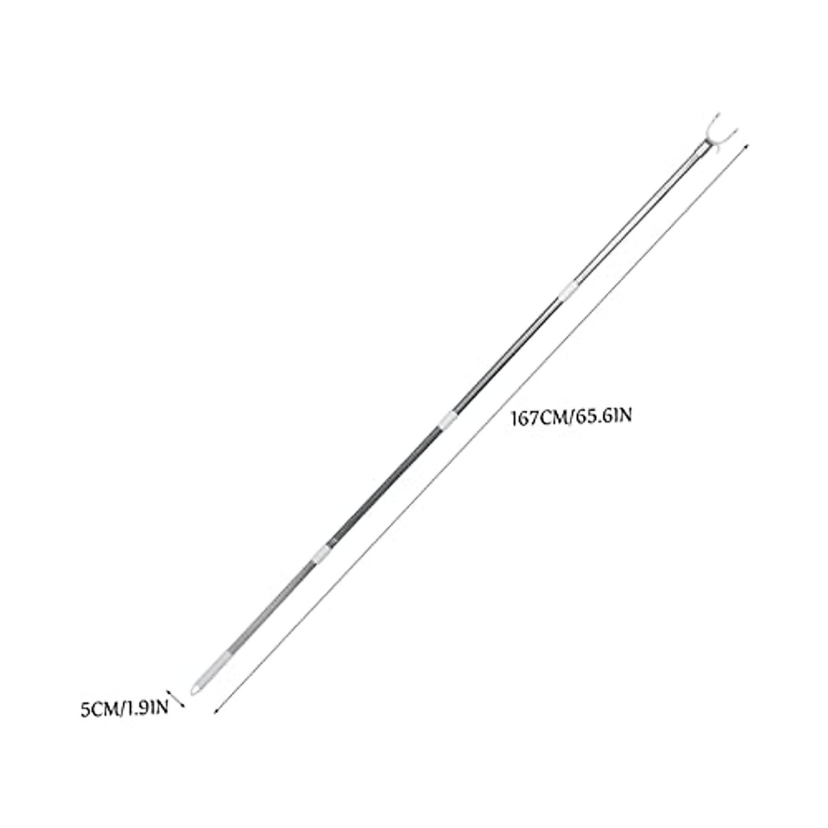 Cabilock 3pcs Picking Steel Supplies Shelf Clothes Long Outdoor Hanger Clothesline Retractable High for Stainless Pole Curtain Splicing Hook Garment Pull Clo Reach Clothing Reacher