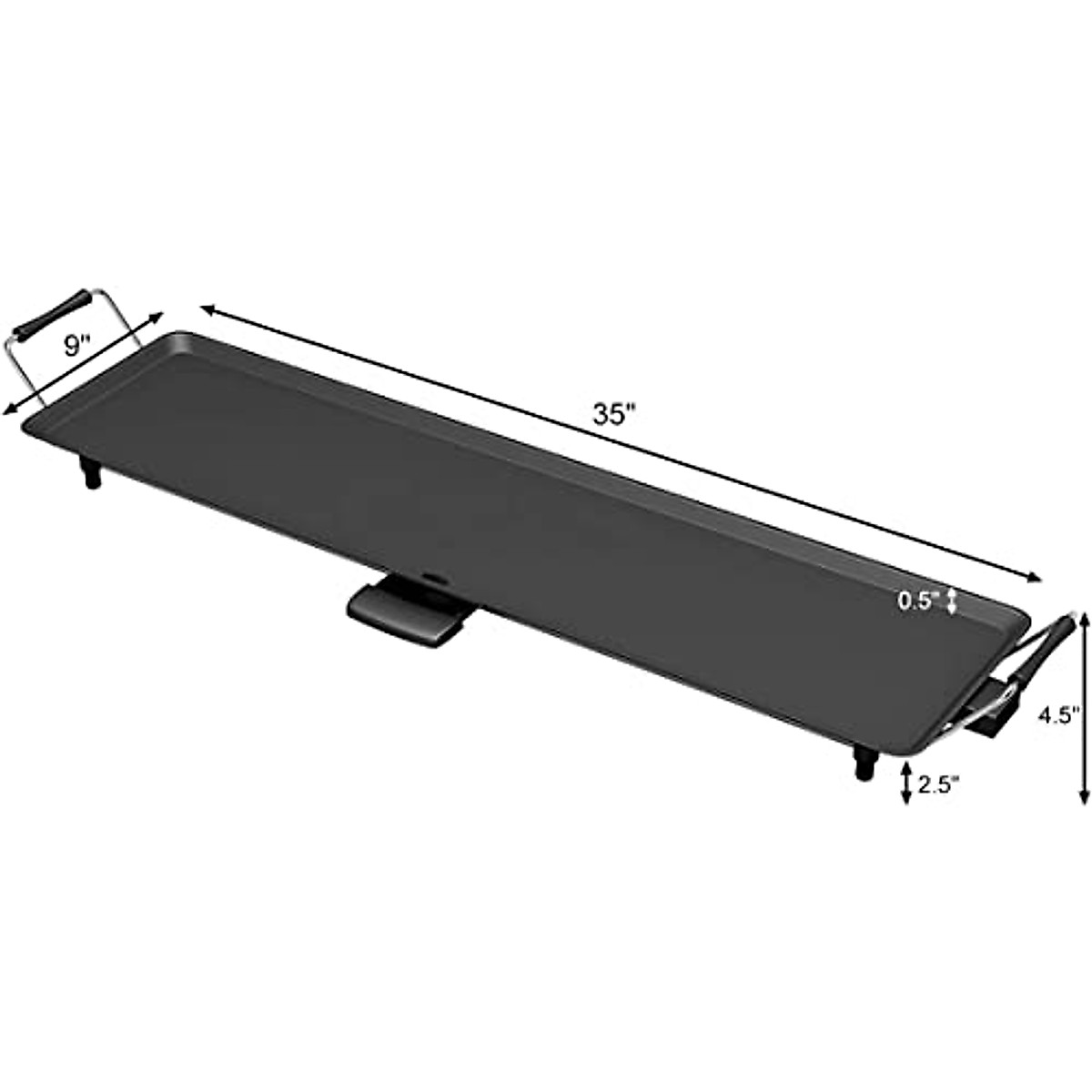 SIMOE 36 inch Electric Griddle Teppanyaki Grill, BBQ Smokeless Grills, 2000W Barbecue Griddles Table Top with Nonstick Surfaces and Adjustable 5 Temperature Setting, Indoor/Outdoor Grill