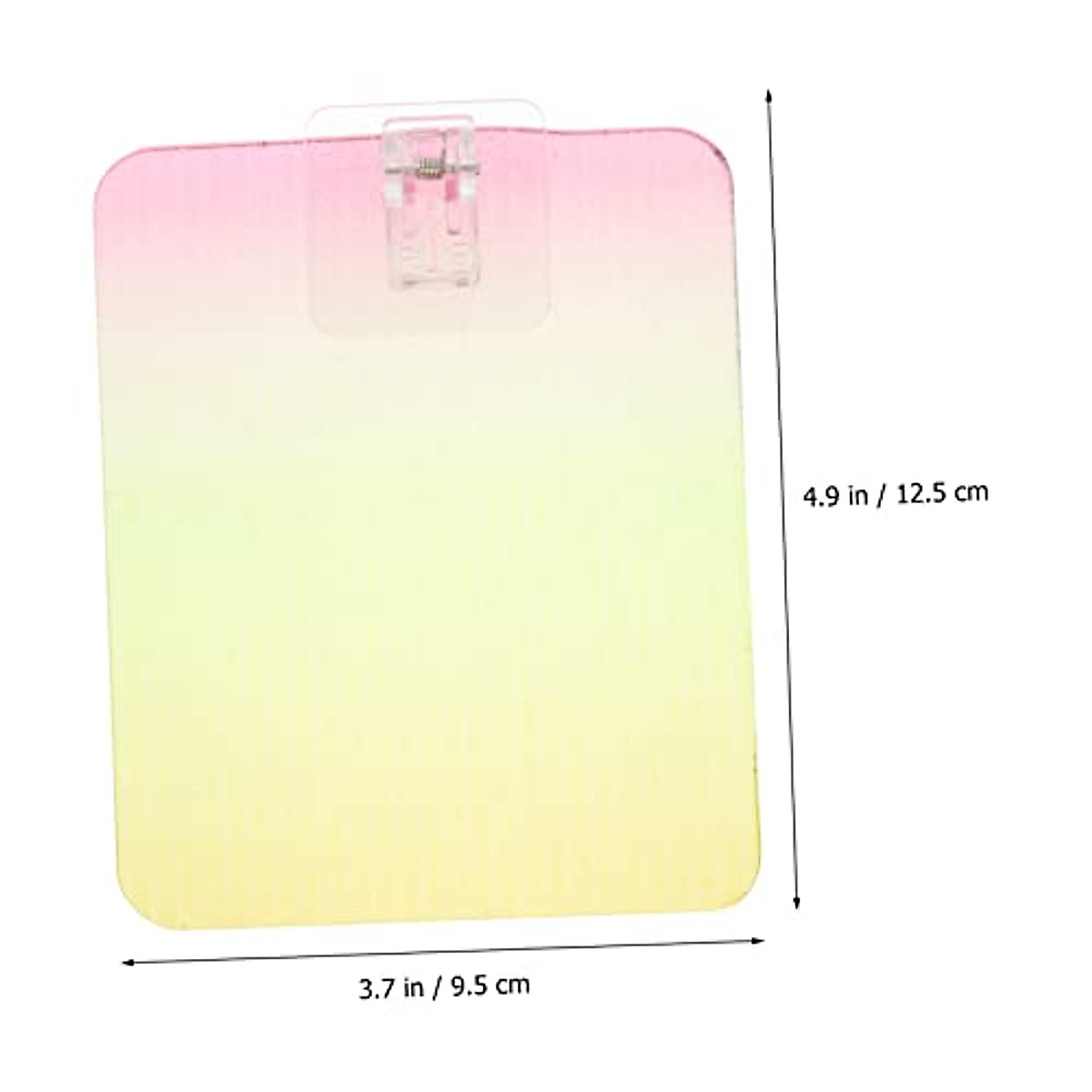 SEWACC 8 Pcs Plate Clamp Paper File Organizer Recording Clipboard Conference Recording Board Sketch Pad Plastic Acrylic Student Clipboard for Office Clipboards Exam Paper Clips