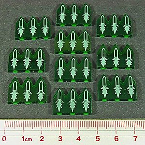 LITKO Gothic Space Missiles Compatible with Battlefleet Gothic, Translucent Green (10)
