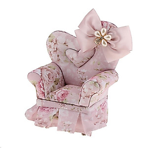 yotijar Flower Pink Fairy Furniture Jewellery Box Childrens Organiser Case Gifts - Love Chair