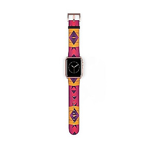 Creative Vibes2 Boho Colorful Smart Watch Band Compatible with Smart Watch Series 1, 2, 3, 4, 5, 6, 7, & SE - High-Quality Leather Watch Bands for Smart Watches (38-41 mm, Gold Matte)