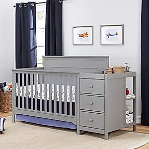 Carter's by DaVinci Dakota 4-in-1 Crib and Changer Combo in Grey, Greenguard Gold Certified