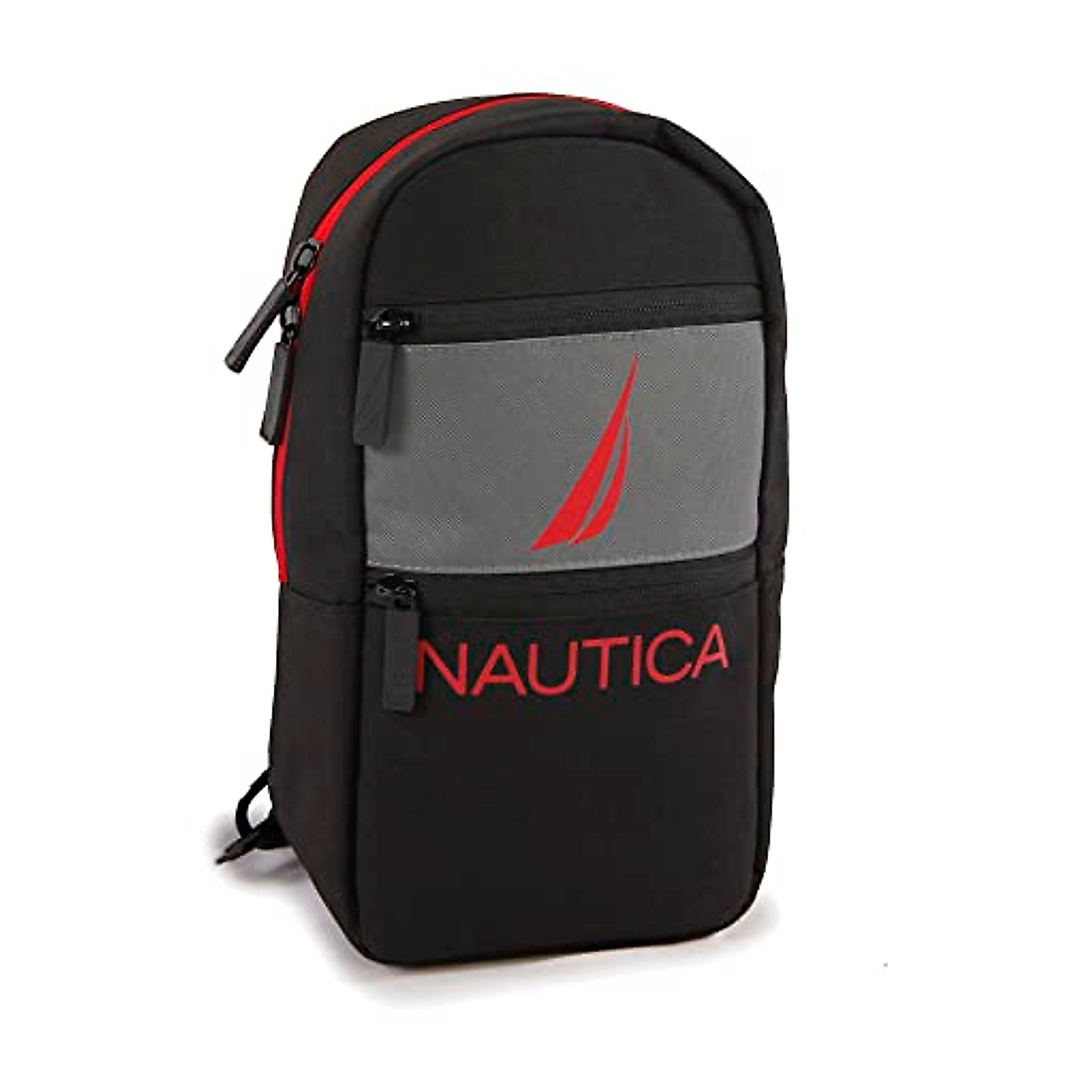 Nautica Unisex's Sling Shoulder Bag, Black RED