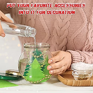 Mimorou 12 Pcs 3.9 Inch Christmas Plastic S Globe with Screw Off Cap Clear Fillable Water Globe DIY S Globes with White Base for Crafts Home Decoration Display Plant