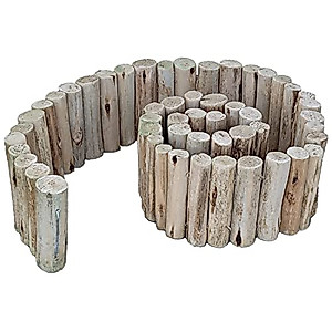 Backyard X-Scapes Natural Eucalyptus Wood Solid Log for Garden Edging Lawn Landscape Fence Borders 72 in L x 6 in H x 1.25 in D