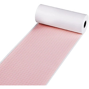 LongTeco 10 Rolls ECG Paper EKG Paper for ECG Machine 50mm x 20 Meters Fit for Edan SE-100, for CONTEC ECG80A and ECG-90A and ECG100G, for Biocare iE 101, and for LIFE PAK 20E, for Burdick EK10