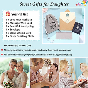 UNGENT THEM To My Daughter Necklace Gifts from Mom Birthday Wedding Christmas Valentines Day Mothers Day Gifts for Daughter