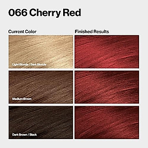 Revlon Permanent Hair Color, Permanent Red Hair Dye, Colorsilk with 100% Gray Coverage, Ammonia-Free, Keratin and Amino Acids, Red Shades (Pack of 3)