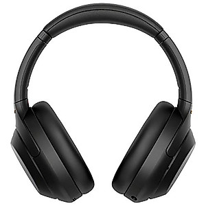 Sony WH1000XM4/B Premium Noise Cancelling Wireless Over-The-Ear Headphones with Built in Microphone Black Bundle with Deco Gear Hard Case + Pro Audio Headphone Stand + Microfiber Cleaning Cloth