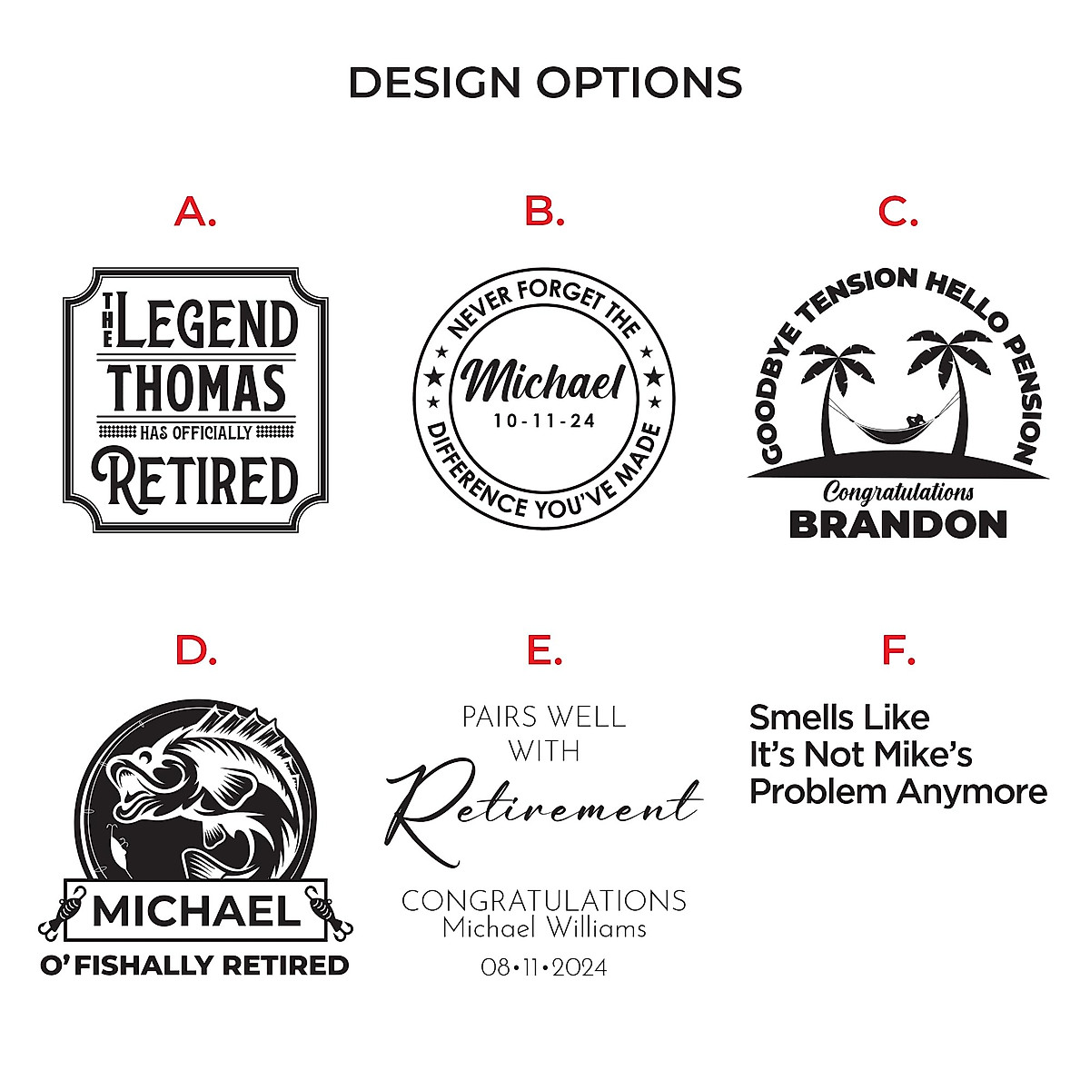 Retirement Gifts for Men - Personalized Decanter - Custom Engraved 2024 Retirement Gifts for Him, Dad, Husband, Boss, Coworker - Best Mens Retirement Gift Ideas - Unique Gifts for Retirement