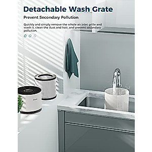 AROEVE Air Purifiers for Home Large Room Coverage Up to 1095 Sq.Ft Air Cleaner Impressive Filtration Remove Dust, Pet Dander for Office, Bedroom, MK03- White