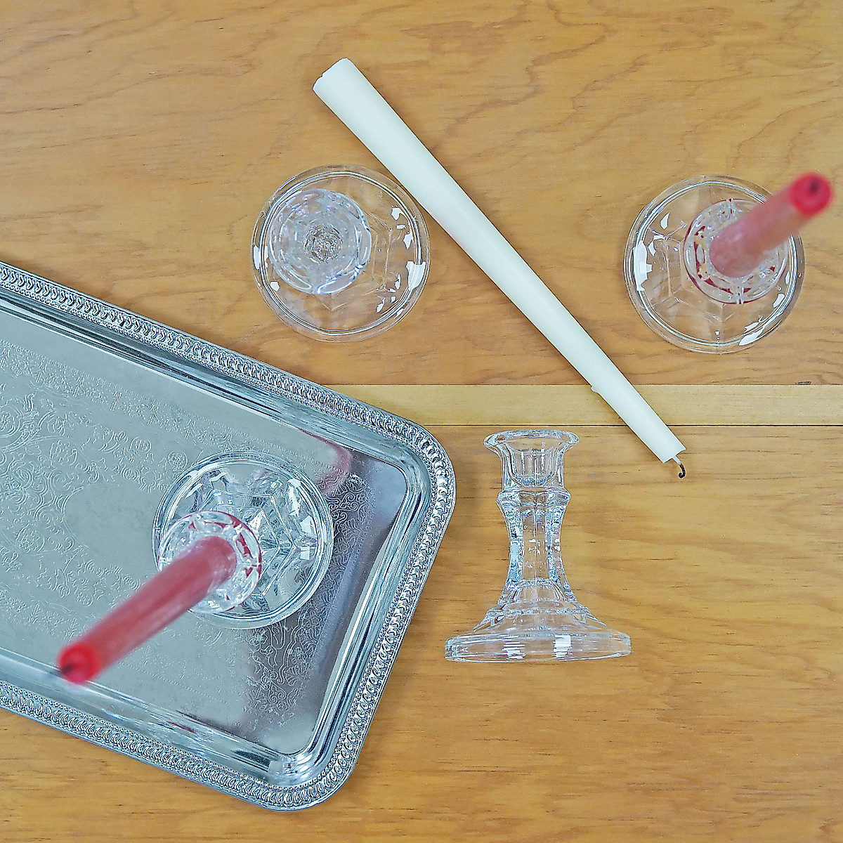 4" Candlestick Holders - Stems/Base For Redneck Wine Glass - 6 Pack CS-6pk