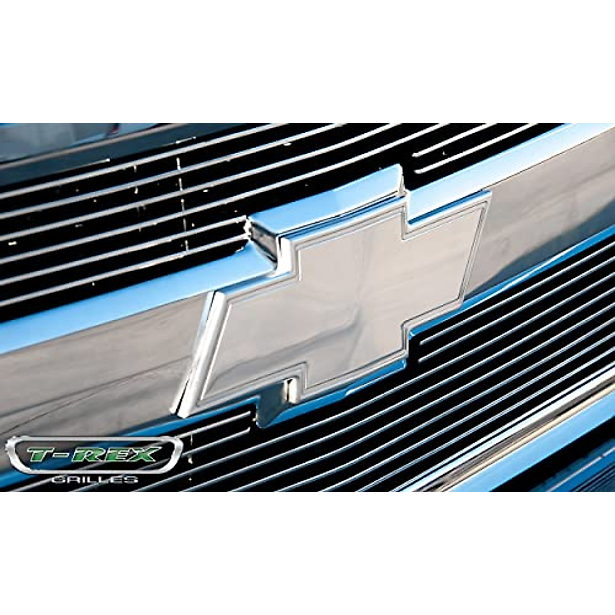 2007-2013 Silverado 1500, 07-10 HD Front Bowtie with Border, Polished, 1 Pc, Bolt-On - PN #19110