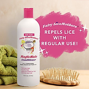Fairy LiceMothers MagicHalo Conditioner, Anti-Lice Conditioner with Essential Oil, Formulated for Head Lice Prevention,No Sulfate or Pesticides, 16 fl oz
