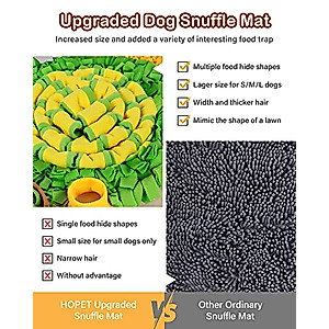 HOPET Snuffle Mat for Large Dogs, Slow Feeder Dog Puzzle Toys Interactive Sniff Feeding Training Mat for Puppy Treats Mind Game for Boredom and Stress Relief for Outdoor Indoor Small Medium Breed