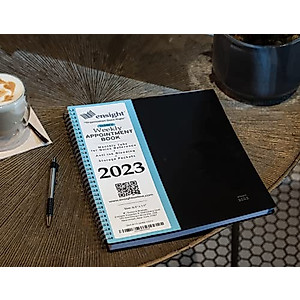 2023 Appointment Book & Planner - Ensight 8.5 x 11 inches, Large Tabbed Daily Hourly Weekly Planner, Calendar and Schedule Book 15-Minute time Slots, Business and Personal Planner (Blue)