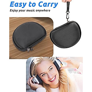 RAIACE Hard Storage Case Compatible with Sony MDRZX110NC & MDRZX110AP Noise Cancelling Headphones. (Case Only) - Black(Gray Lining)