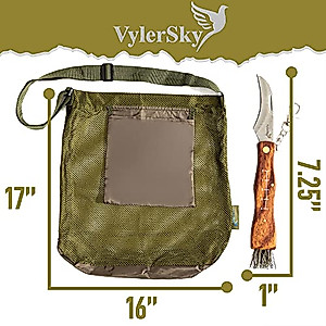 Foraging Bag - Foraging kit with Bag and Knife, Mushroom Bag - Morel Mushroom Bag, Foraging Kit - Mushroom Hunting Bag and Mushroom Knife, Best Mushroom Foraging Kit, Great for Mushroom Decor Lovers