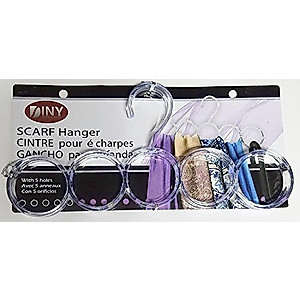 Efficient Closet Organizer: 5-Hole Snag-Free Scarf Hanger - Durable Plastic Storage Solution for Scarves, Belts, Jewelry, and More