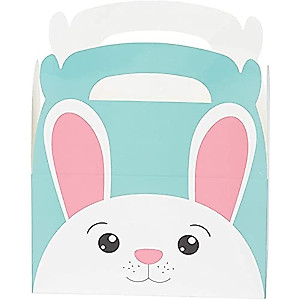 Easter Bunny Treat Boxes, Party Favors and Gifts (6.2 x 3.6 x 6.1 In, 24 Pack)