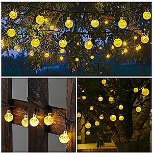 LIUPENGWEI Solar String Light, 30 LED Outdoor Christmas Crystal Ball Lights Christmas Tree Garden Home Lawns, Solar Water Dew Lamp Garden Ghost Light