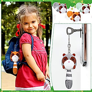 6 Pieces Raccoon Stuffed Animal Small Raccoon Plush Animal Cute Stuffed Raccoon Big Tail Raccoon Plushie Woodland Raccoon Plush Toy Soft Plush Animal Doll for Christmas Stocking Stuffers Gifts