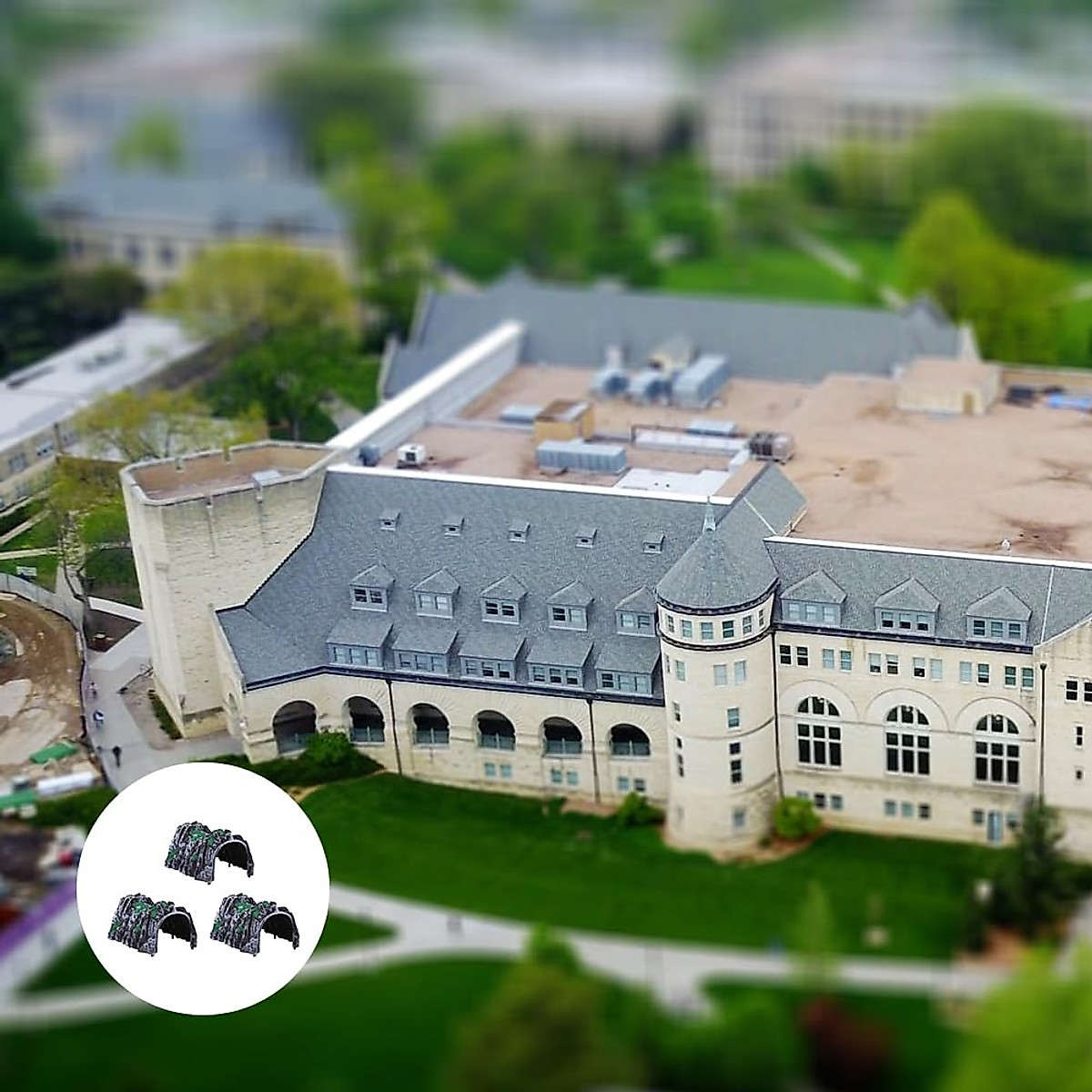 jojofuny 3pcs Plastic Railway Mountain Tunnel Train Set Accessories Simulation Model Train Railway Train Cave Tunnels for Kids Age 3 and Up, Grey