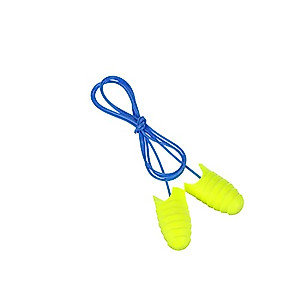 3M Ear Plugs, 200/Box, E-A-Rsoft Grippers 312-6001, Corded, Disposable, Foam, NRR 31, Drilling, Grinding, Machining, Sawing, Sanding, Welding, For Larger Ear Canals, 1/Poly Bag, Blue