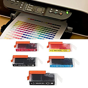 FTVOGUE Multi Color Ink Cartridge Printer Cartridge Replacement for PIXMA TS706 TR7560 TR8560 TS6160 TS6260 (BK BK C M Y 5 Colors)
