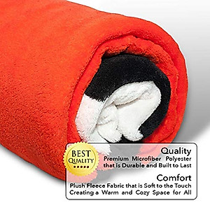 Dragon Ball Z Custom Goku Symbol Fleece Warm Blanket | 45 x 60 Inches