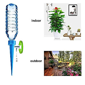 ARTEM Plant Waterer Self Watering Spikes System Automatic Vacation Drip Irrigation Watering Devices with Slow Release Control Valve Switch for Garden Plants Indoor & Outdoor (12 Packs)