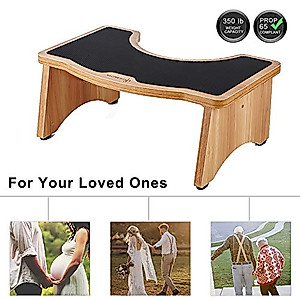 StrongTek Enhanced Squatting Toilet Stool, Extra-Thick Wood, Slip-Resistant Bathroom Potty Stool, Perfect for Kids & Adults, Ready-to-Use, Robust 350 lbs Capacity