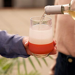 Host Freeze XL Cooling Cup in Double Walled Insulated Freezable Drink Chilling Tumbler with Freezing Gel, 12 Ounces, Terra Cotta Set of 2