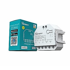 SONOFF DUALR3 Lite Smart Switch Moudle,WiFi Smart Curtain Switch,Dual Relay DIY Curtain, Blinds, Roller Shutter,Two Way Smart Switch,Compatible with Alexa&Google Assistant(1 Pack)