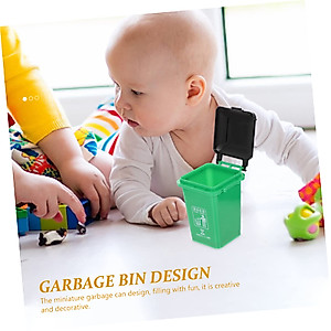 IMIKEYA 4pcs Mini Trash Can Simulation Trash Bin Kids Trash Can Toys Simulation Trash Cans Learning Toy Photo Prop Kids Toy Sorting Garbage Bin Teen Girl Kids Early Education