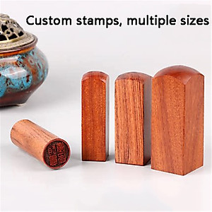 Japanese Name Stamps,Wood Japanese Hanko Chop Chinese Custom Wood Stamps,Name Stamp Japanese Stationery Chinese Name Seal Round Square to Choose(Various Sizes)