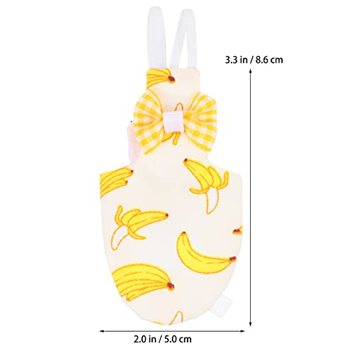 Ipetboom Rope Cotton Cockatiel Bird Pet Light Parrot Supplies Macaw Washable Nappy- Training & Harness Parakeet Suit Adjustable Budgie Clothes Pad Nappies Yellow Flight Pee Breathable S
