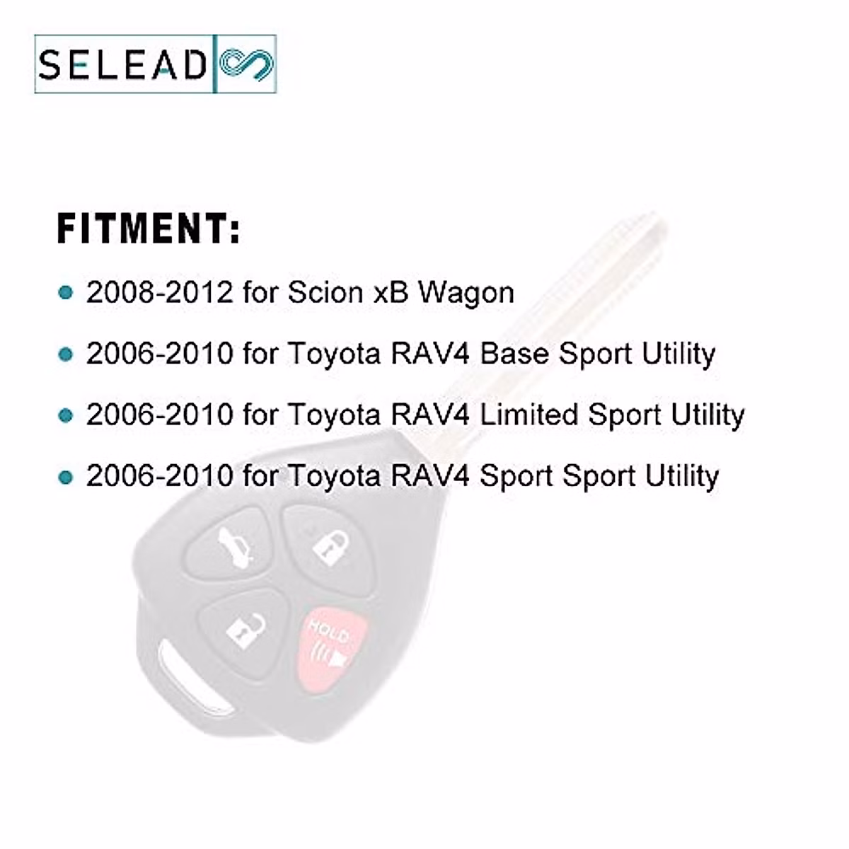 SELEAD Flip Key Fob 4 Buttons Keyless Entry Remote fit for 2006-2015 for Scion FR-S for Subaru BRZ for Toyota Avalon Camry Corolla RAV4 Antitheft Keyless Entry Systems HYQ12BBY 2pcs US Stock